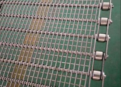 China Stainless Steel Eye Link Conveyor Belt 25.4mm Pitch for Croissant Danish Pastry Cooling for sale