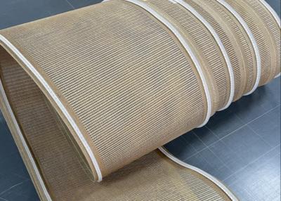 China PTFE Coated Fiberglass Open Mesh Conveyor Belt 1x1mm 0.5mm Thickness 370gsm for sale