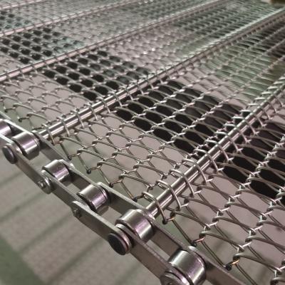 China Stainless Steel Plain Weave Spiral Mesh Belt 12mm Pitch for Industrial Conveyor Lines for sale