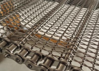 China 304 Stainless Steel Chain Link Wire Mesh Conveyor Belt 86% Open Area for Food Industry for sale