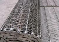 China Stainless Steel Chain Mesh Conveyor Belt 1m 1.5m Wide 50.8mm Pitch Balance Braid for sale