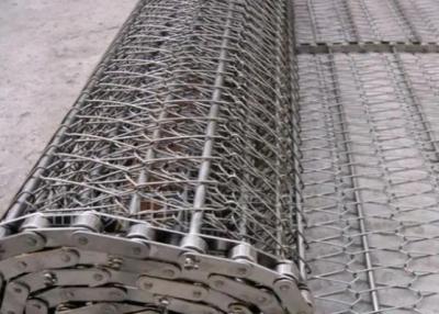 China Stainless Steel Chain Mesh Conveyor Belt 1m 1.5m Wide 50.8mm Pitch Balance Braid for sale