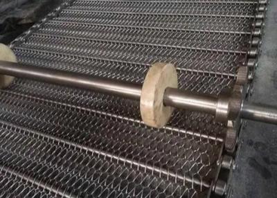 China SS304 316 Chocolate Chain Mesh Conveyor Belt 50.8mm Pitch for Bread Factory for sale