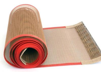China Heat Resistant Fiberglass Mesh PTFE Conveyor Belt Non-Stick 300°C 1x1mm to 10x10mm for sale