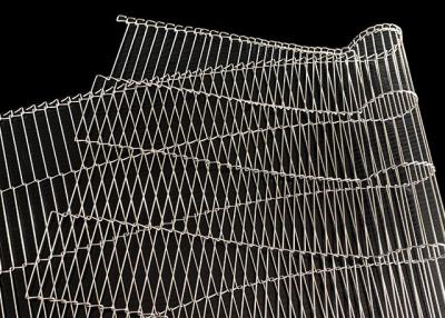 China Stainless Steel Flat Flex Wire Mesh Conveyor Belt for Food Processing 304 for sale