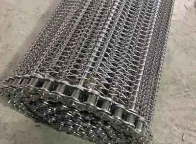 China Industrial Carbon Steel Chain Mesh Conveyor Belt 1-3mm Wire 4-12mm Rod for sale