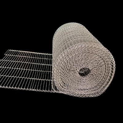 China Stainless Steel Flat Flex Wire Mesh Conveyor Belt 304 Heat Resistant 70-85% Open Area for sale