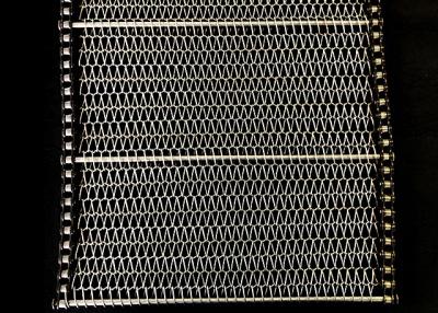 China 316 Stainless Steel Chain Mesh Conveyor Belt 30cm-4m Width Spiral Pitch 2.5-50mm for sale