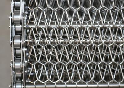 China Stainless Steel Wire Conveyor Belt 5-7mm Rod Diameter 19.05-38.1mm Pitch Heat Resistant for sale