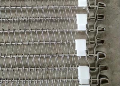 China Food Grade SS304 SS316 Eye Link Conveyor Belt 0.3-3.6m Width Rod Pitch 7-60mm for sale