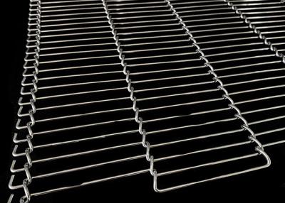 China Stainless Steel Flat Flex Conveyor Belt 4.24mm-20.32mm Rod Pitch 0.9mm-2.8mm Wire Diameter for sale