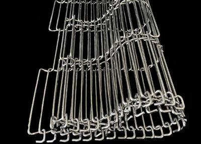 China High Temperature Flat Flex Conveyor Belt Food Grade Stainless Steel 304 86% Open Area for sale