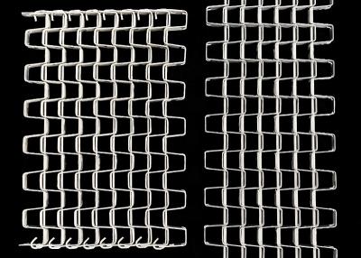 China Stainless Steel Flat Wire Mesh Conveyor Belt 25.4×25.4mm with 1.2mm Thickness for Industrial Food Processing for sale