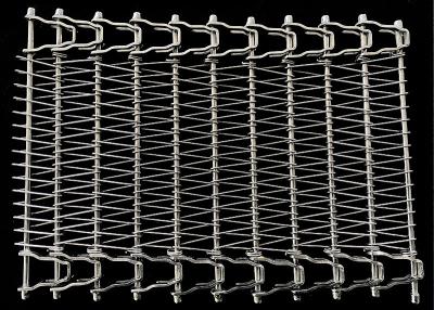 China Food Grade 316 Stainless Steel Spiral Mesh Belt for Seafood Freezing Ovens - 300mm to 2m Width, 3m Length for sale