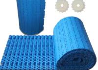 China Heat Resistant Plastic Modular Belt Flush Grid 27.2mm Pitch 4.5mm Rod for Beverage Bottling for sale