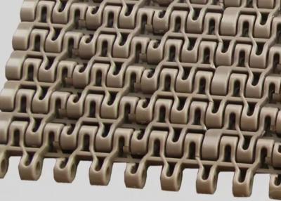 China 47% - 55% Open Area Flat Spiral Plastic Conveyor Wire Mesh Belt  Withstands Temperature for sale