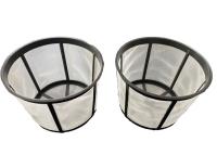China Drawstring Reusable Pour Over Nylon Mesh Coffee Filter Basket With Sticker Logo for sale