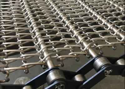 China Stainless Steel Chain Driven Conveyor Wire Mesh Belt 304 316L for Food Processing for sale