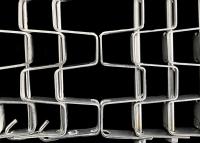 China Food Grade Heat Resistant Honeycomb Conveyor Belt 25.4x12.7mm Stainless Steel for sale