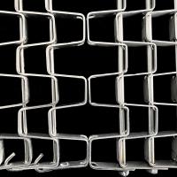 China Food-grade cold-rolled stainless steel horseshoe chain conveyor belt, Great Wall mesh belt for sale