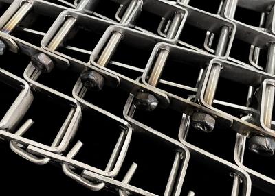 China Stainless Steel Honeycomb Wire Mesh Belt 25.4x12.7mm for Food Baking Conveyor for sale