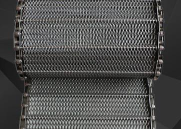 China 304 316 Spiral Stainless Chain Mesh Conveyor Belt for Food Transfer 1000mm Width for sale