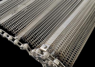 China SS 314 Stainless Steel Chain Link Conveyor Belt Mesh Belt Width 30cm-4m High Temperature Resistance for sale