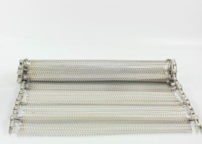 China Stainless Steel Balanced Woven Wire Mesh Belt with Roller Chain for Food Grade Conveyor 304 for sale