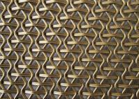 China Spiral Stainless Steel Copper Woven Mesh 0.9-3.0mm Wire for Curtain Walls Hotel Facades Decorative Screens for sale