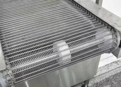 China 316 Stainless Steel Spiral Mesh Belt for Food Freezing Industry - 360° Flat Turn Conveyor System for sale