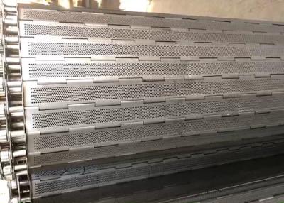 China Custom Stainless Steel Plate Link Conveyor Belt for Food Industry - 304/316 Grade, High Temperature Resistant for sale