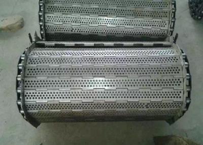 China 304 Stainless Steel Plate Chain Conveyor Belt - Custom Width & Length for Small Metal Part Conveying for sale