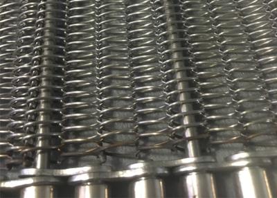China 304 316 Stainless Steel Spiral Mesh Belt Food Grade Conveying Drying 50.8mm Pitch for sale
