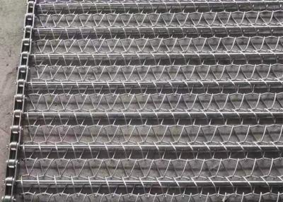 China 304 Stainless Steel Flexible Spiral Mesh Belt Acid Resistance 1.2mm Wire Diameter for Fast Frozen Food Industry for sale