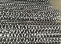 China Stainless Steel Metal Spiral Mesh Belt 25.4x25.4mm Anti Rust Decorative Wire Mesh Belt for Restaurant for sale