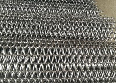 China Stainless Steel Metal Spiral Mesh Belt 25.4x25.4mm Anti Rust Decorative Wire Mesh Belt for Restaurant for sale