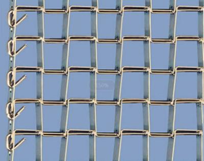 China Heavy Load Flat Wire Conveyor Belt 201 Stainless Steel 25.4x12.7mm Open Mesh for sale