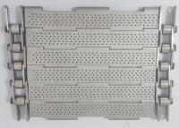 China Reinforced SS Plate Conveyor Belt 25.4-63.5mm Pitch with 5-10mm Rod Diameter for Pressure Applications for sale