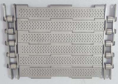 China Reinforced SS Plate Conveyor Belt 25.4-63.5mm Pitch with 5-10mm Rod Diameter for Pressure Applications for sale