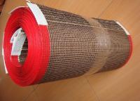China 10×10 Red Edge PTFE Mesh Belt - PTFE Coated Fiberglass Conveyor Belt with 450g/m² Weight and 360/300 N/cm Tensile Strength for sale