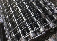 China Pharmaceutical Industry Flat Wire Conveyor Belt Flexible SUS304 CE / SGS Passed for sale