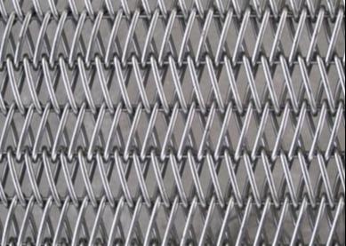 China 316L Stainless Steel Balanced Weave Conveyor Belt Spiral Mesh Belt for Ham Sausage Freezing for sale