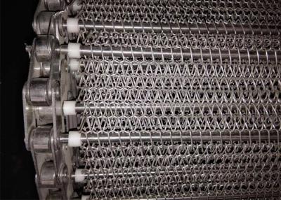 China 304 Stainless Steel Spiral Mesh Belt for Steam Bread Baking Oven - Temperature Range -196°C to +275°C for sale