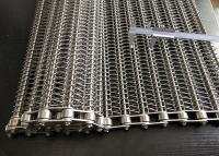 China 304 Stainless Steel Chain Mesh Conveyor Belt for Glass Cooling Ovens - 30cm to 500cm Width, 1-8mm Spiral Diameter for sale