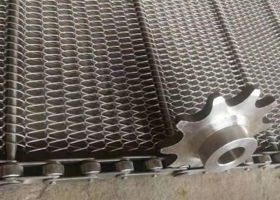 China Food Grade Stainless Steel Flat Wire Mesh Belt 304/316 for Biscuits & Chocolate Processing for sale