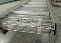 China Woven Stainless Steel Chain Mesh Conveyor Belt 0.8-3mm Thickness with 31.75-101.6mm Pitch Options for sale