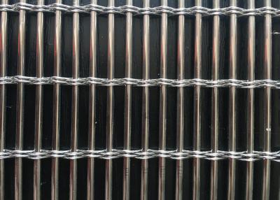 China AISI304 Custom Woven Architectural Wire Mesh for Facades - 80mm Cable Pitch, 3mm Rod Diameter for sale