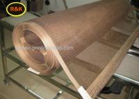 China PTFE Coated Conveyor Belt 120-160g/m² Weight 10×10 Mesh for High-Temperature Food Processing for sale