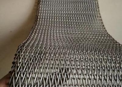 China Stainless Steel Balanced Weave Chain Driven Conveyor Belt 304 316 for Glass for sale