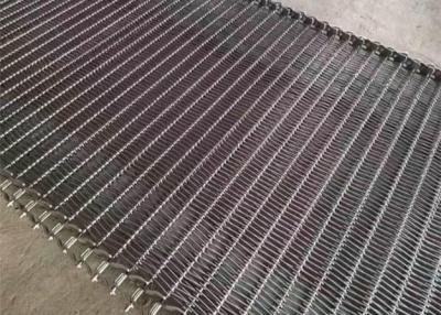 China Food Grade SUS 304 Chain Link Spiral Mesh Belt with Cross Rod 1-3mm Wire 4-12mm Rod for sale